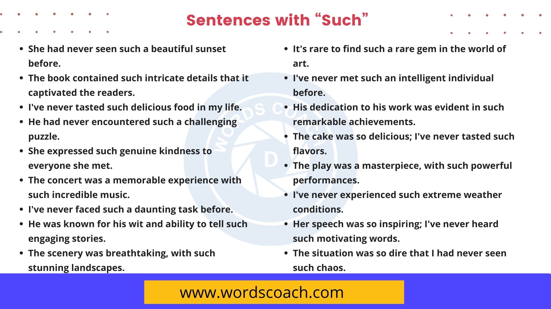 200 Sentences With Such Word Coach