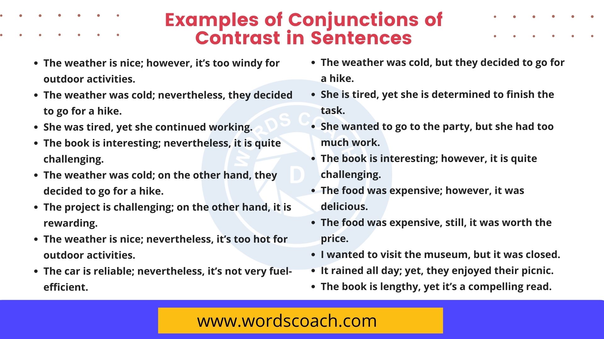 Conjunctions of Contrast - Word Coach