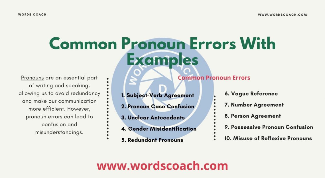 Common Pronoun Errors With Examples - Word Coach